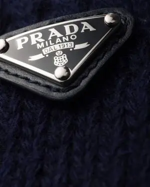 Prada Triangle Knit Gloves