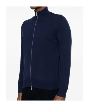 Brunello Cucinelli High-neck Zip-up Knitwear - No