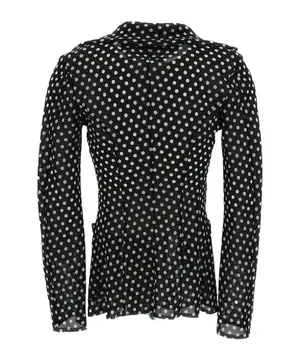 Junya Watanabe Polka Dot Fitted Blouse With Ruffle Details