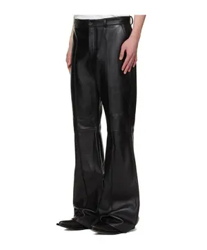 LU'U DAN X Bruce Lee Collaboration Flared Leather Trousers