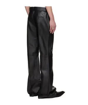 LU'U DAN X Bruce Lee Collaboration Flared Leather Trousers