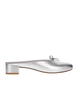 Repetto Bow Block-heel Mules - Silver