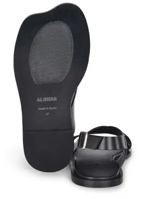 ALOHAS Nalu Flat Sandals With Buckle Ankle Strap