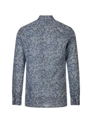 Kiton Floral-print Long-sleeve Shirt