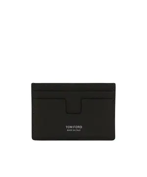 TOM FORD Logo Embossed Card Holder - Black