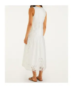 Farm Rio Richelieu V-neck Sleeveless Midi Dress