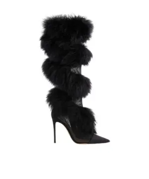 GIANVITO ROSSI Fitzy Pointed Boots - Black