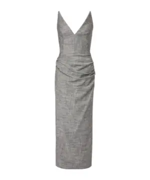 Maticevski Saucy Minx Cotton Midi Dress - Gray