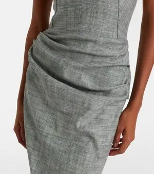 Maticevski Saucy Minx Cotton Midi Dress - Gray