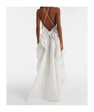 Maticevski Délice Wave Ruffled Maxi Dress