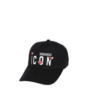 Dsquared2 Baseball Cap With Logo Print - Black