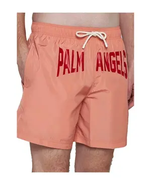 Palm Angels Logo-printed Drawstring Swim Shorts