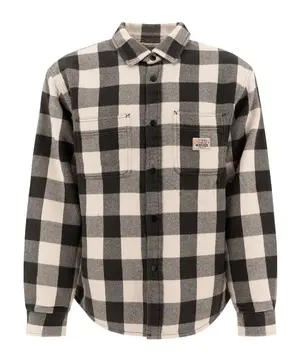 StÜssy Buffalo Plaid Curved Hem Shirt - Black