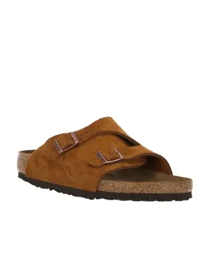 BIRKENSTOCK Zurich Buckle Detailed Slip-on Sandals - Brown