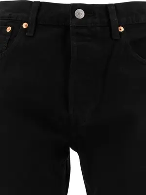 LEVI'S 501 Straight Leg Jeans With Logo Patch - Black