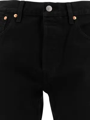 LEVI'S 501 Straight Leg Jeans With Logo Patch - Black