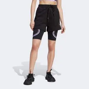 Adidas By Stella McCartney Logo-printed Drawstring Track Shorts