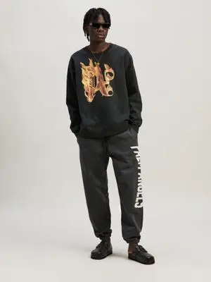 Palm Angels Logo Printed Drawstring Sweatpants