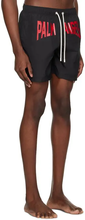 Palm Angels Logo-printed Drawstring Swim Shorts