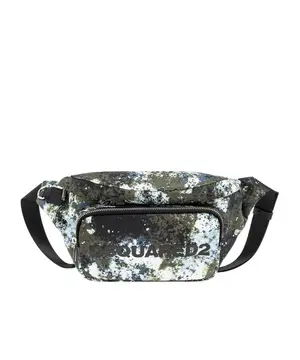 Dsquared2 Splatter-print Zipped Shoulder Bag - Green