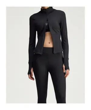 Adidas By Stella McCartney Perforated-detail Zip-up Training Midlayer