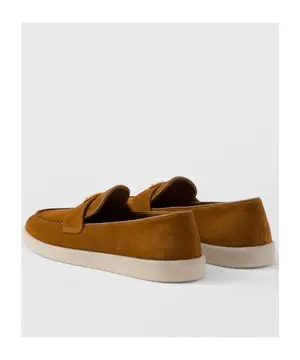 Prada Logo Plaque Slip-on Loafers
