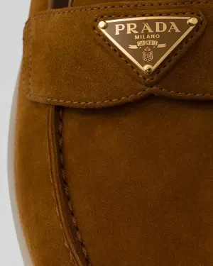 Prada Logo Plaque Slip-on Loafers