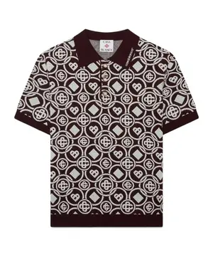 Casablanca Monogram Knit Polo Shirt
