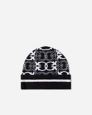 Pinko Logo Intarsia Knitted Beanie