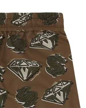 BILLIONAIRE BOYS CLUB Elastic Waist Swimming Trunks With Drawstring
