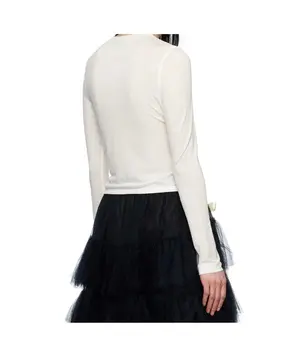 Simone Rocha Off-white Bow Tail Easy T-shirt