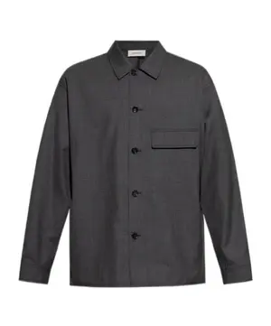 LEMAIRE Long-sleeved Button-up Tailored Overshirt - Grey