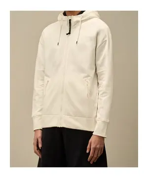 C.P. COMPANY Goggles-detailed Drawstring Zip-up Hoodie