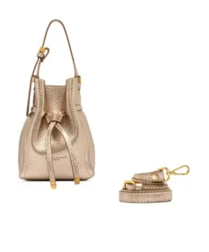 GIANNI CHIARINI Drawstring Tote Bag With Detachable Shoulder Strap - Beige
