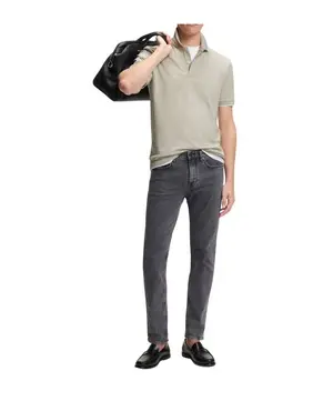Hugo Boss Contrast-trim Logo Patch Polo Shirt