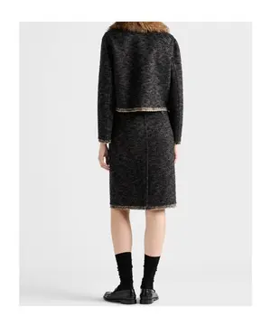 Prada Double Tweed Midi-skirt