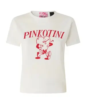 Pinko Heart Pinkotini Print T-shirt - White