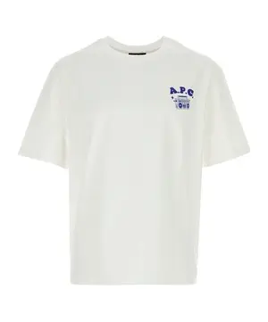 A.p.c. Disco Logo Printed Crewneck T-shirt - White