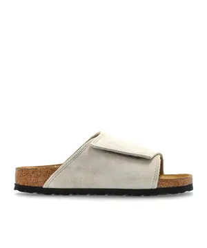 BIRKENSTOCK Solana Velcro Slide Sandals - Nude