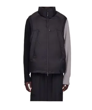 Y3 Quilted High-neck Vest - Black
