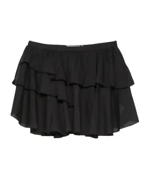 Gimaguas Elastic Waist Midi Skirt - Black