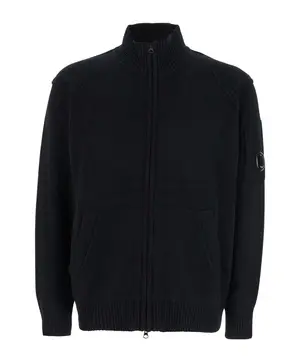 C.P. COMPANY High Neck Logo Plaque Jacket