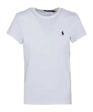 Polo Ralph Lauren Crewneck T-shirt With Embroidered Logo - White