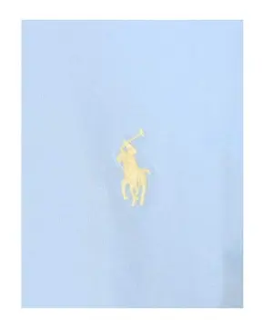 Polo Ralph Lauren Cotton T-shirt With Embroidered Pony - Light Blue