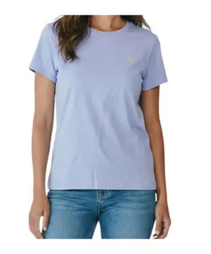 Polo Ralph Lauren Cotton T-shirt With Embroidered Pony - Light Blue