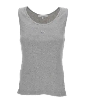 Maison Kitsuné Baby Fox Ribbed Tank Top - Gray