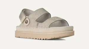 UGG Goldenstar Crackle-effect Sandals - Cracked White