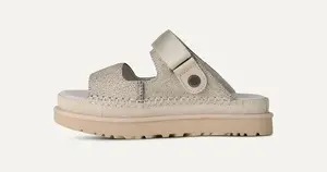 UGG Goldenstar Crackle-effect Sandals - Cracked White
