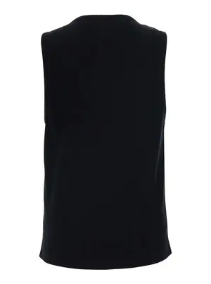 Maison Kitsuné Paris Logo Ribbed Tank Top