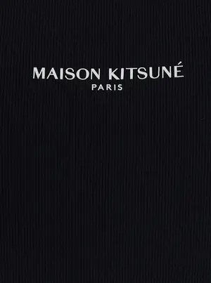 Maison Kitsuné Paris Logo Ribbed Tank Top